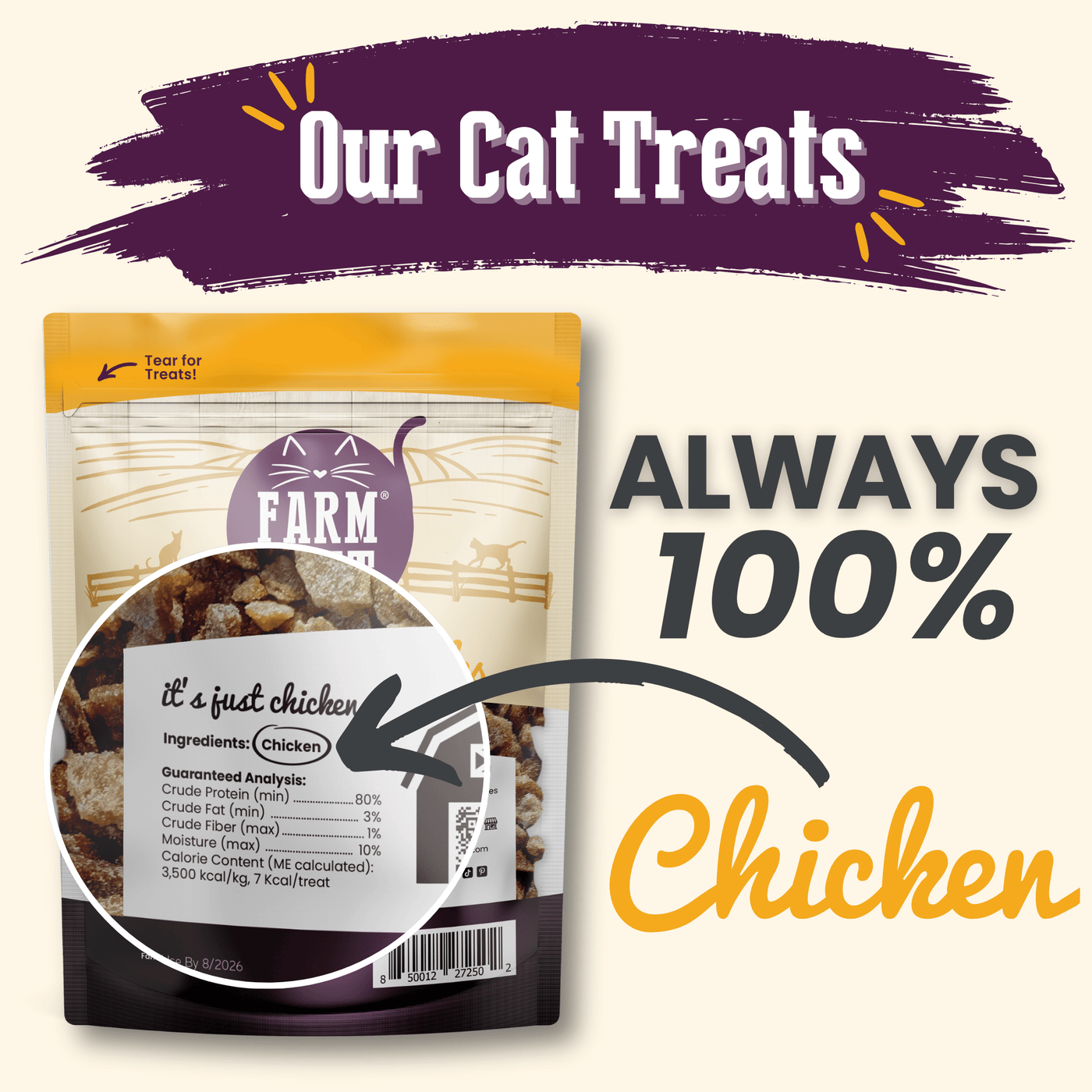 Chicken Crumbles Cat Treats | Single-Ingredient Treats for Cats ...
