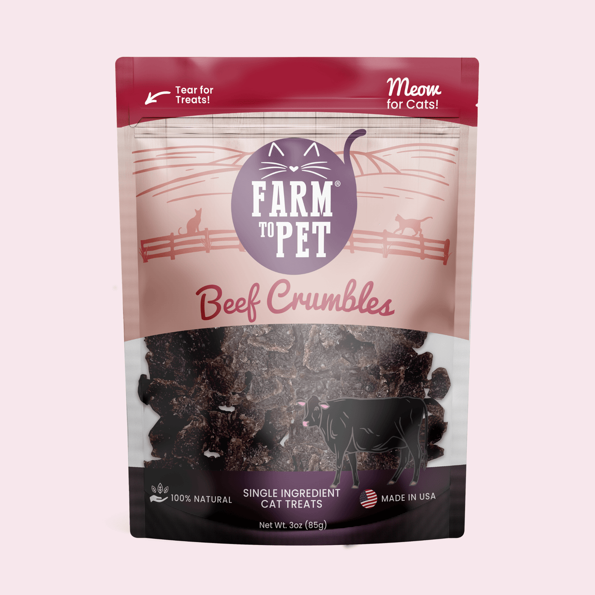Beef Crumbles Cat Treats | High Protein Treats for Cats — BuyAmerican
