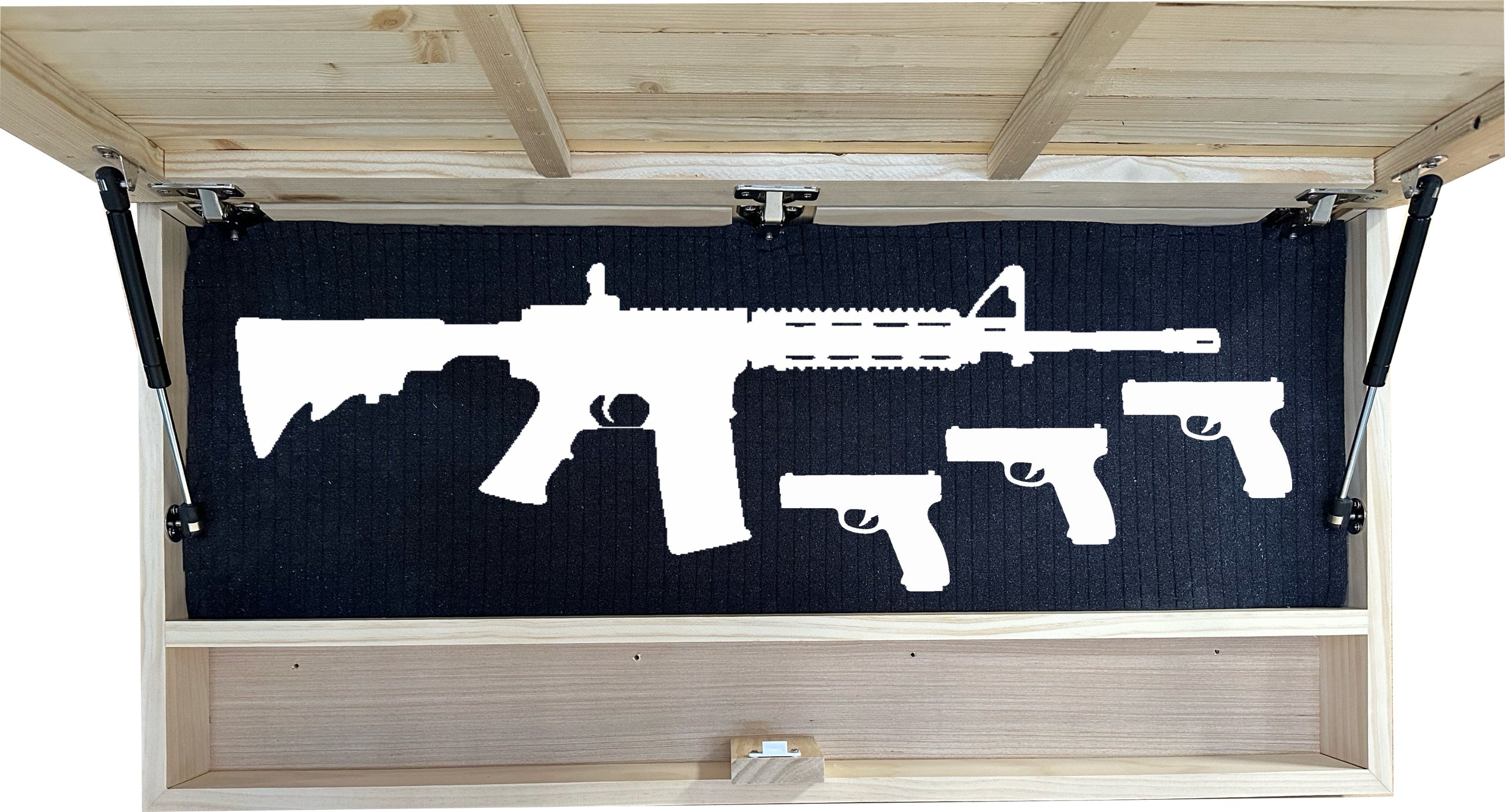 Large American Flag Hidden Gun Storage Cabinet (Black) — BuyAmerican