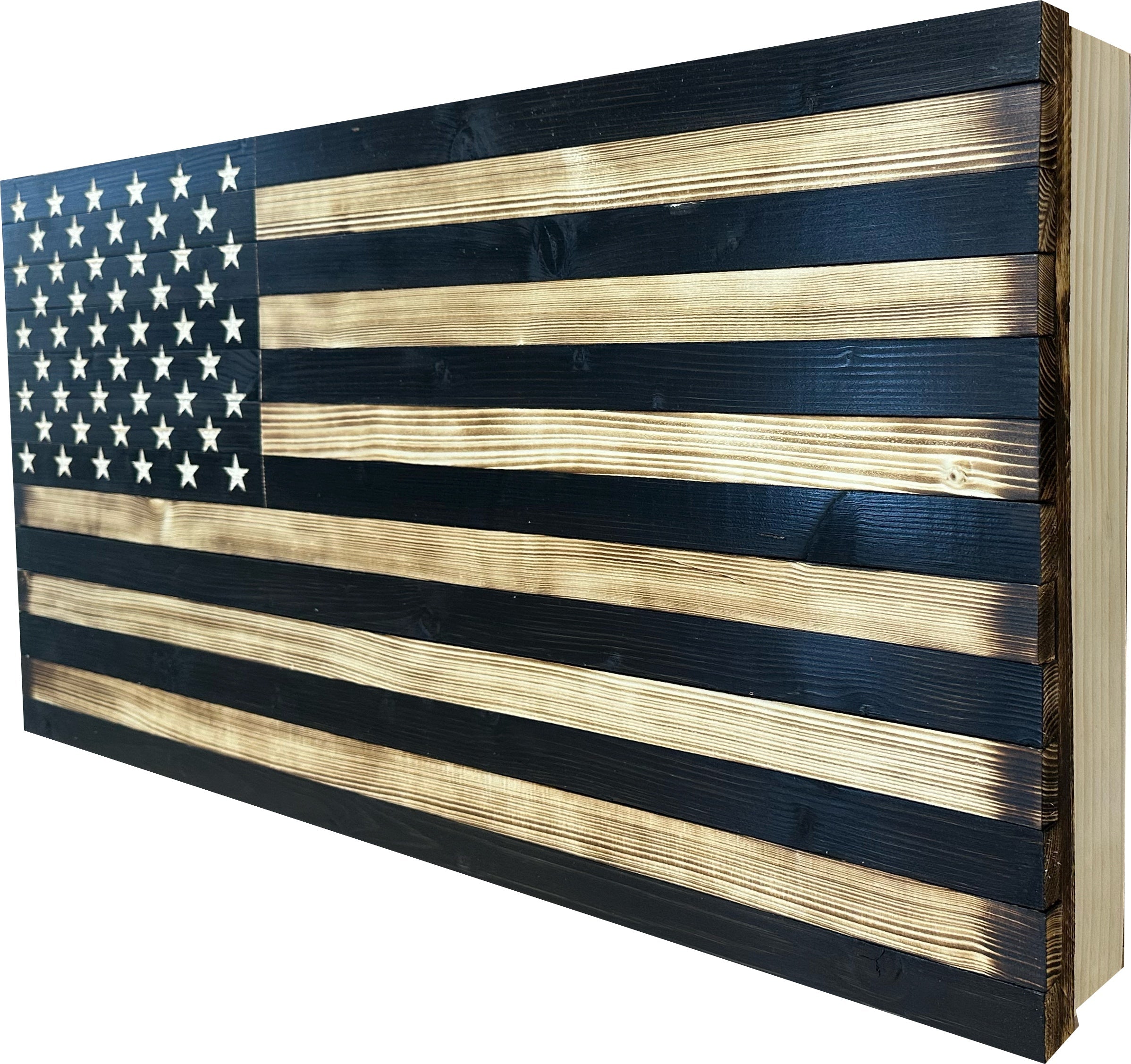 Large American Flag Hidden Gun Storage Cabinet (Black) — BuyAmerican