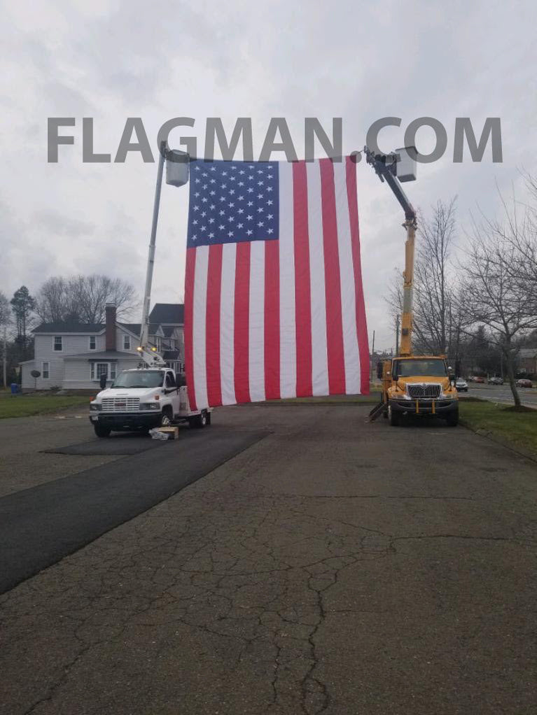 Polyester American Flag with Wind Slits for Hanging on Fire Trucks & C ...