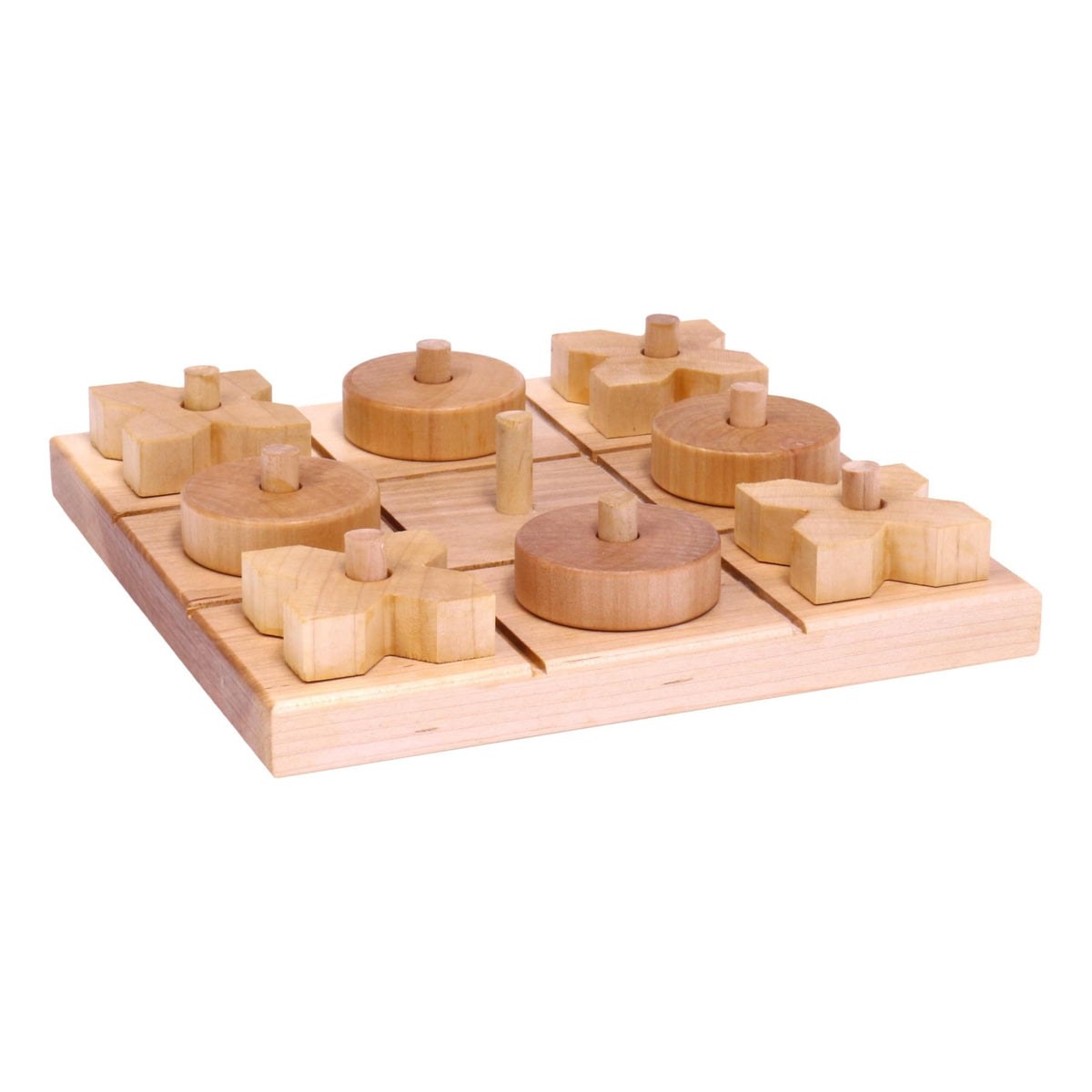 Wooden Tic Tac Toe Game With 8 Wooden X and O Game Pieces, Amish Made ...